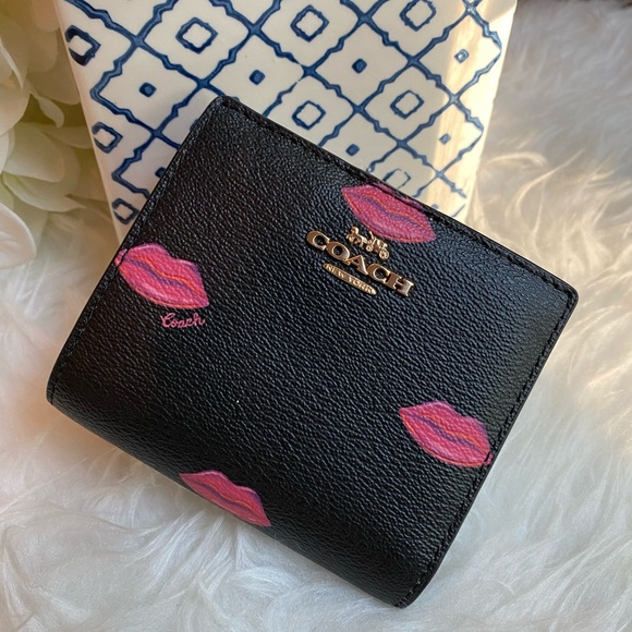 Coach | Bags | Coach Snap Wallet With Lips Print | Poshmark